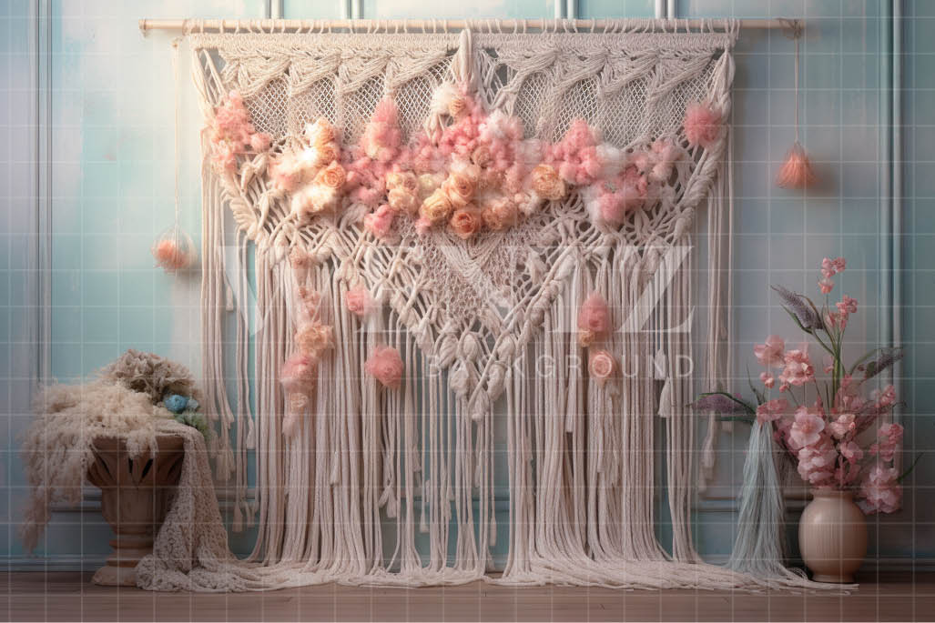 Photographic Background in Fabric Boho Wall / Backdrop 4972