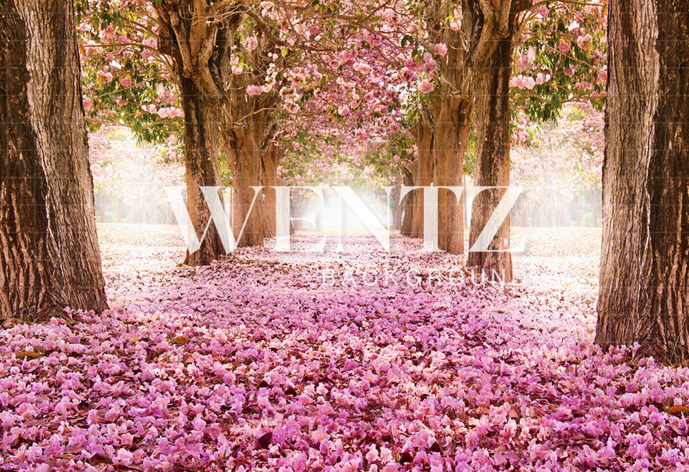 Fabric Photography Background Forest Flowered / Backdrop 742