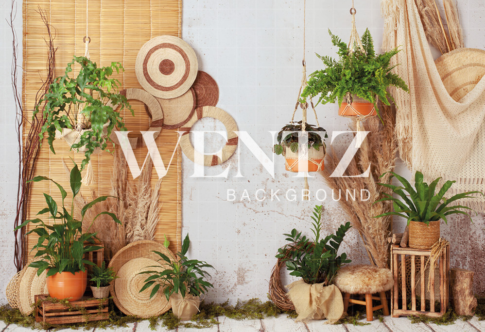 boho photography setup