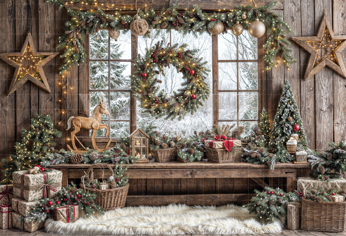 Country Christmas Backgrounds For Photography